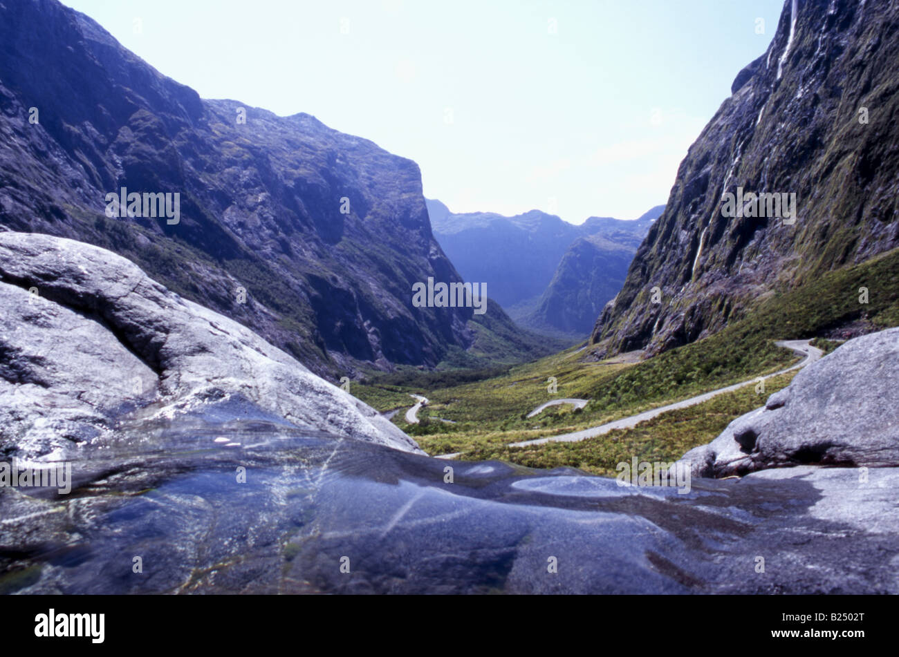 Cleddau Valley (South Arm), showing the winding course of State Highway ...