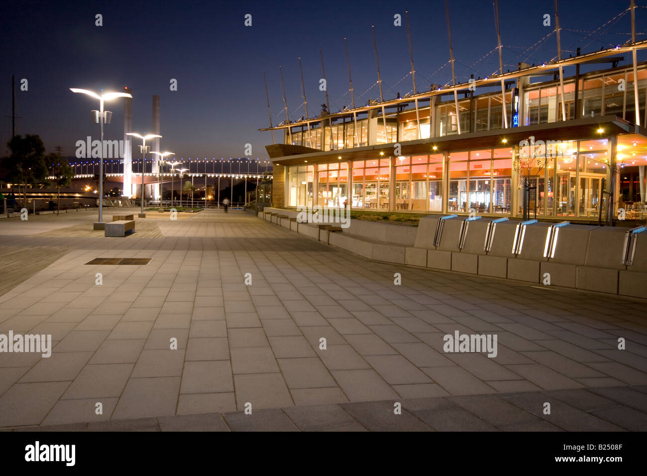 View of Docklands at night toward Bolte Bridge Stock Photo - Alamy
