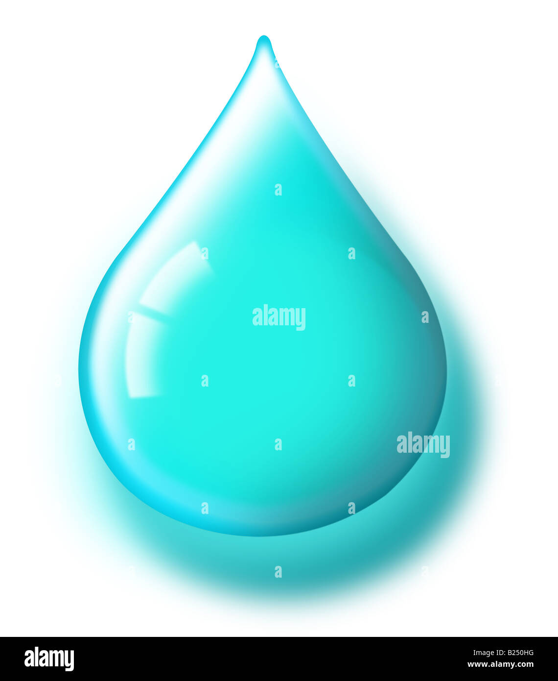 a blue water drop with clipping path isolated on white background Stock ...