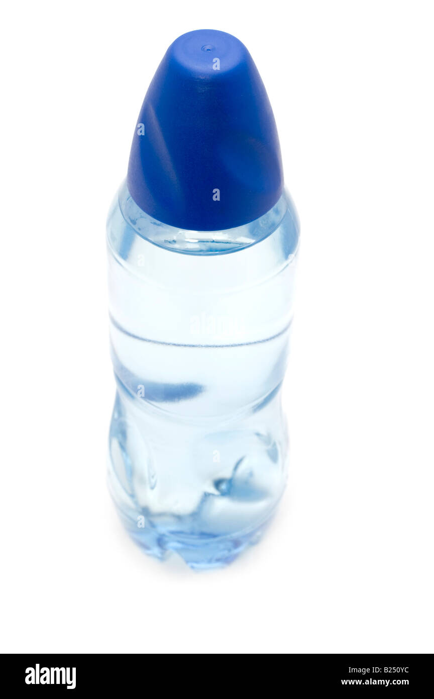 object on white blue plastic bottle Stock Photo - Alamy
