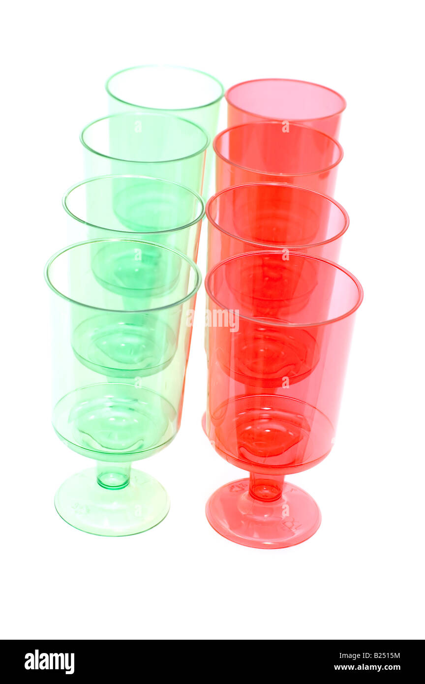 object on white kitchen utensil plastic cups Stock Photo - Alamy