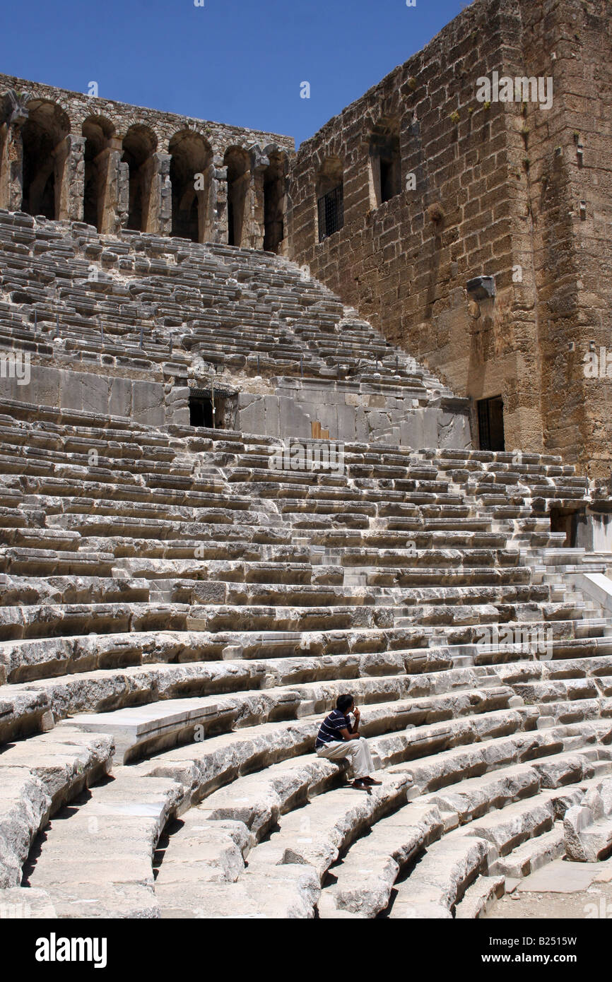 THE ROMAN AMPHITHEATRE AT ASPENDOS, TURKEY Stock Photo - Alamy