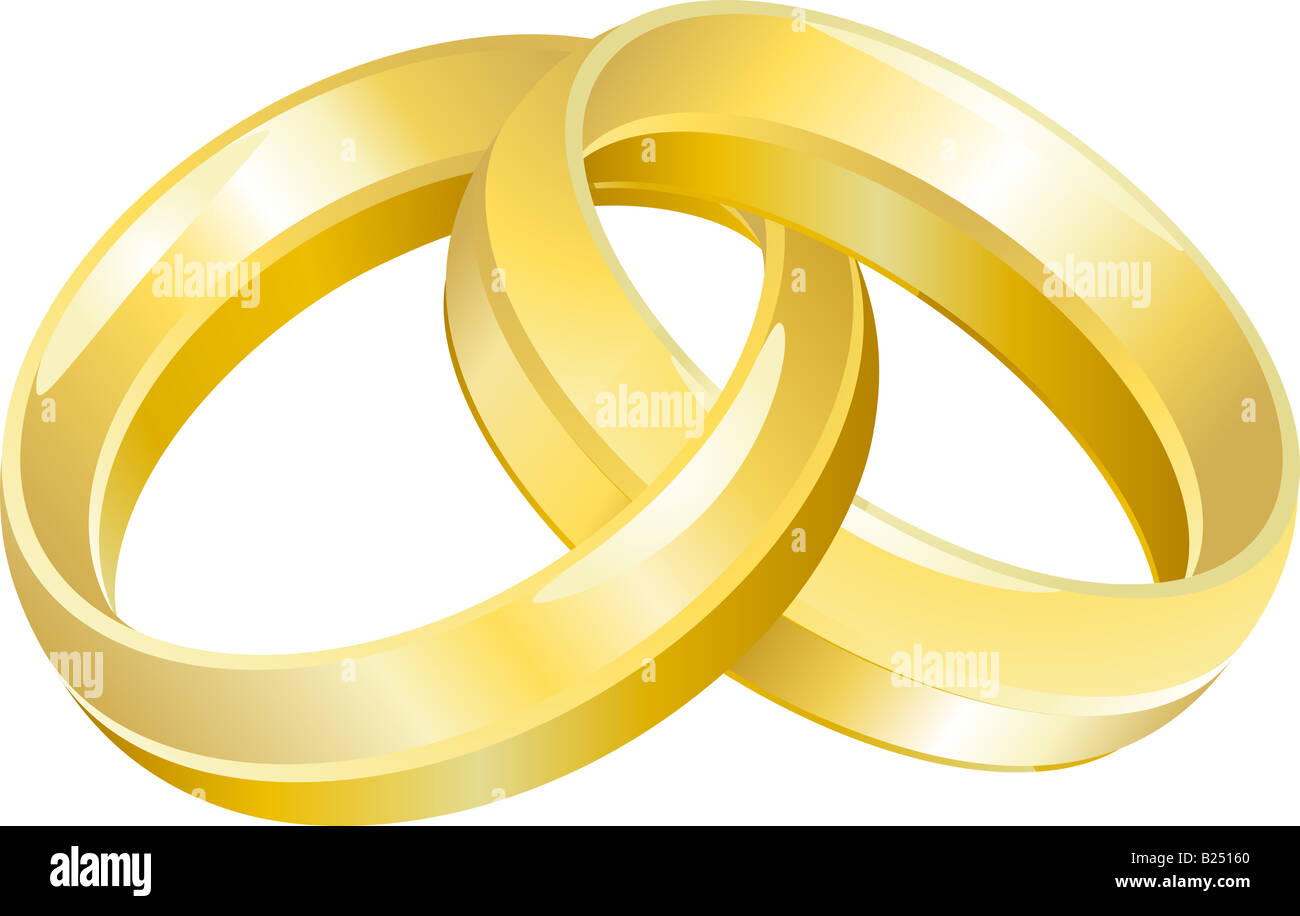 Wedding Bands An illustration of intertwined wedding bands or rings ...