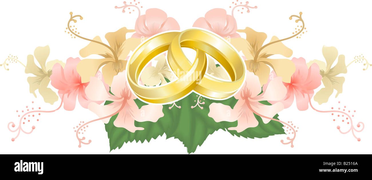 Wedding motif Wedding motif featuring intertwined wedding bands or ...
