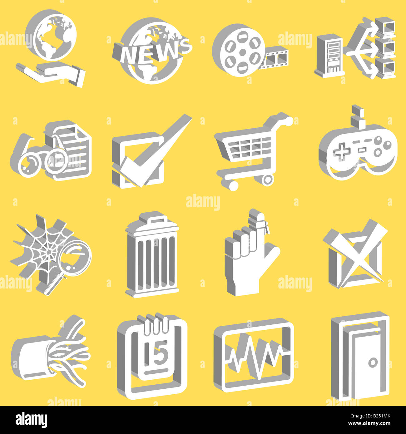 Internet icons vector Cut Out Stock Images & Pictures - Alamy