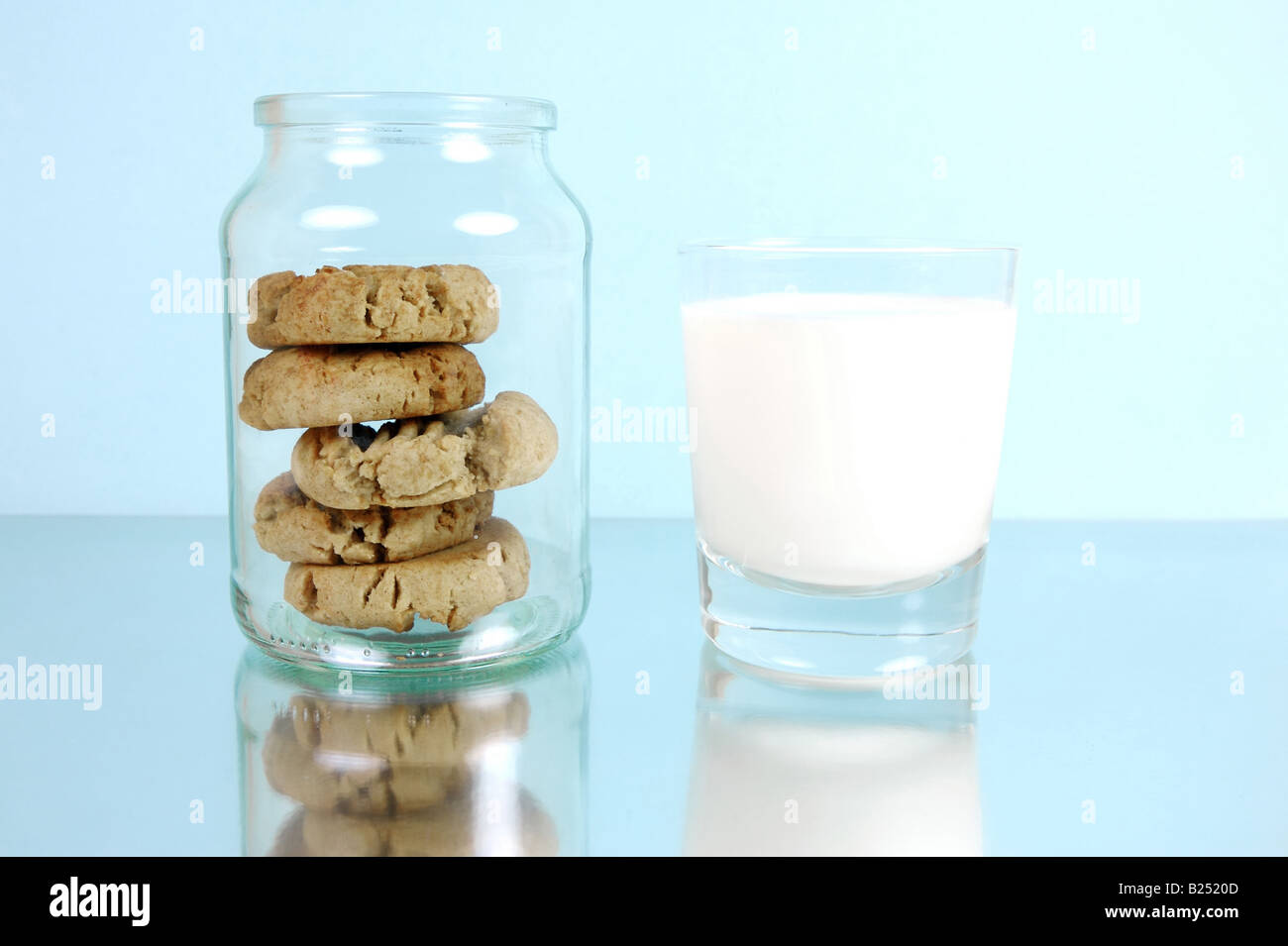 Milk and cookies Stock Photo - Alamy