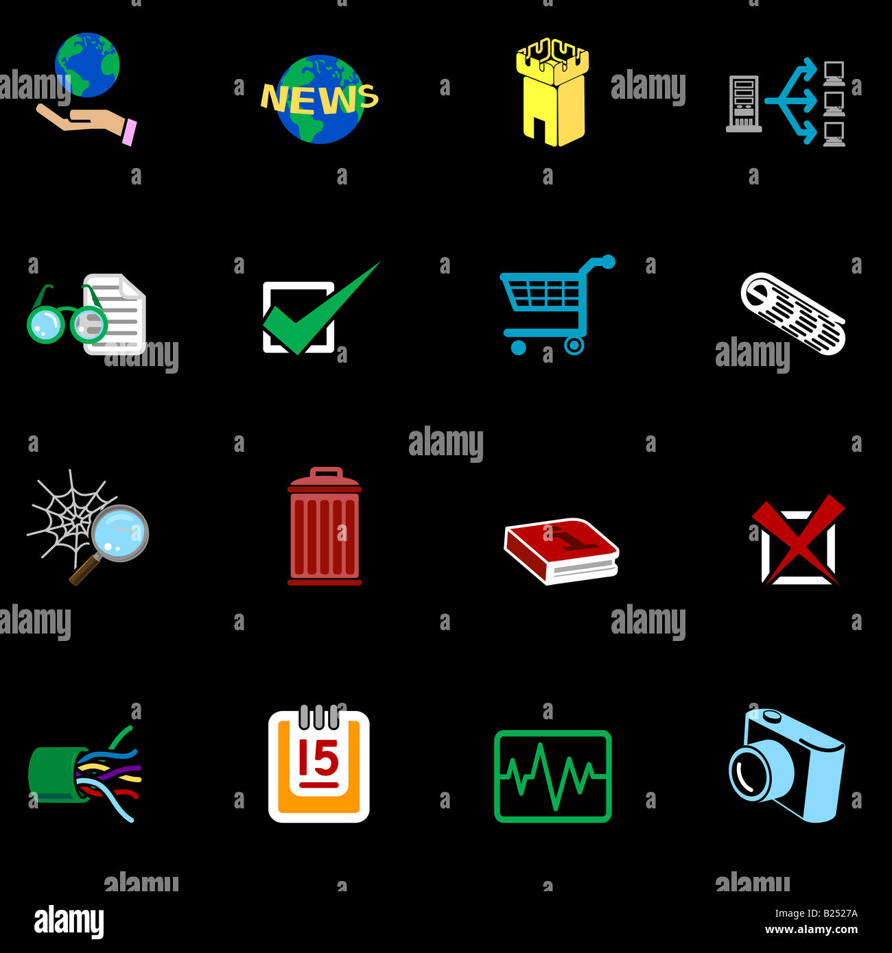 Web computing icons series hi-res stock photography and images - Alamy