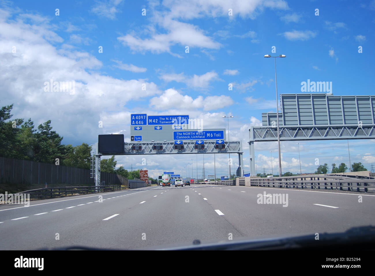 M42-M1 Motorway Junction, Staffordshire, England, United Kingdom Stock ...