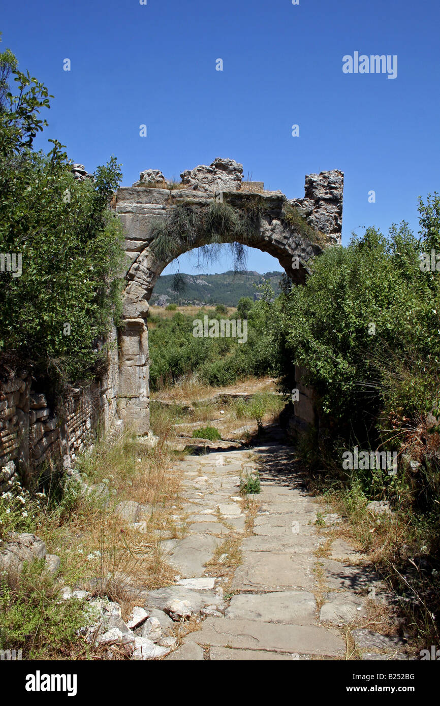 ROMAN GATEWAY AT ASPENDOS. TURKEY Stock Photo - Alamy
