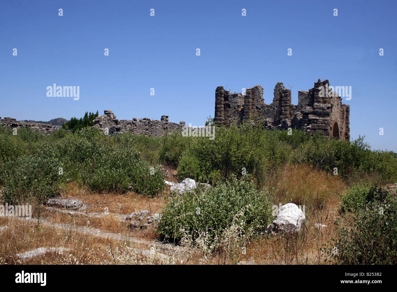 REMAINS OF ROMAN BUILDINGS AT ASPENDOS, TURKEY Stock Photo - Alamy