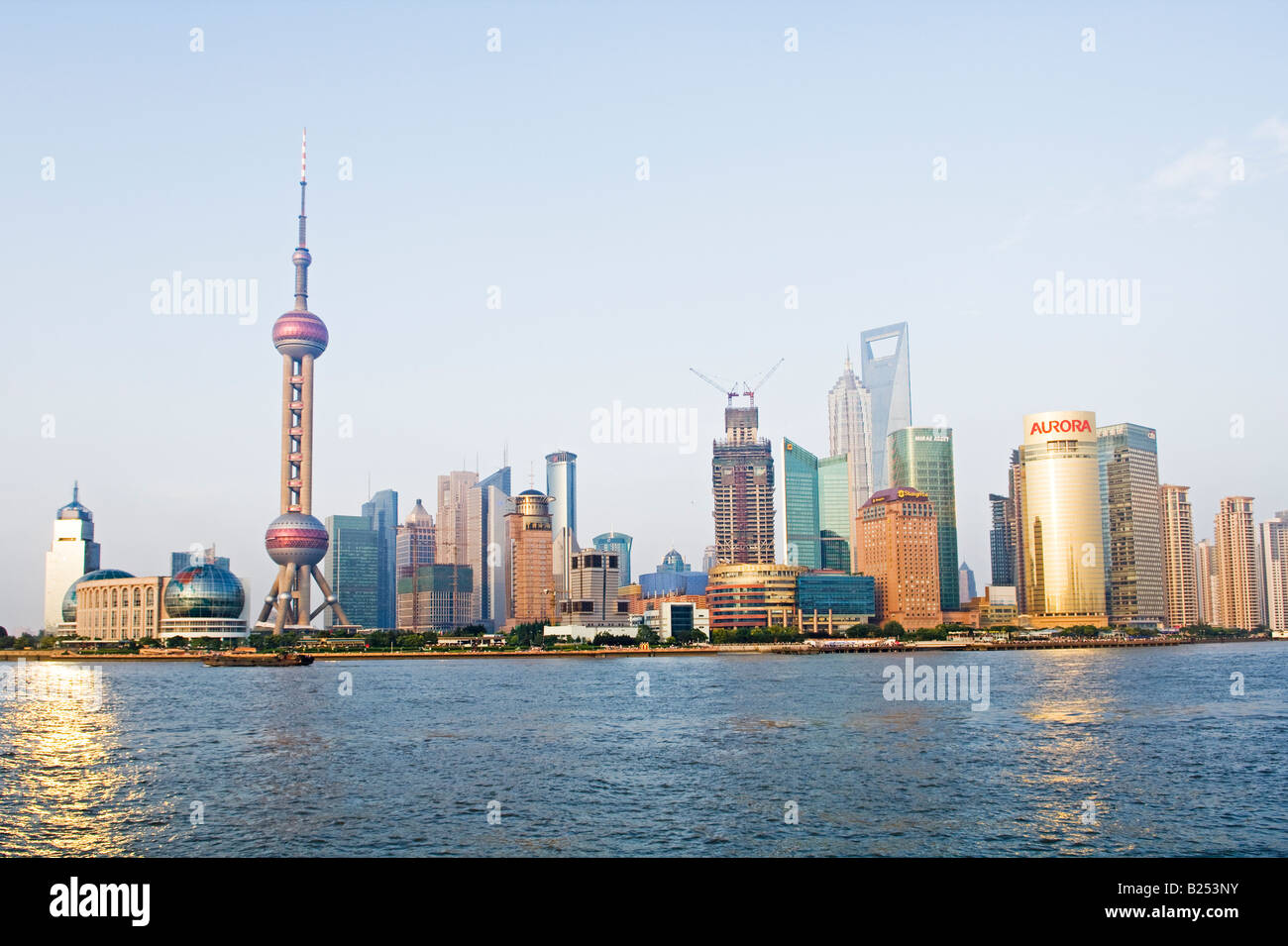 Shanghai skyline with Shanghai World Financial Center Stock Photo - Alamy