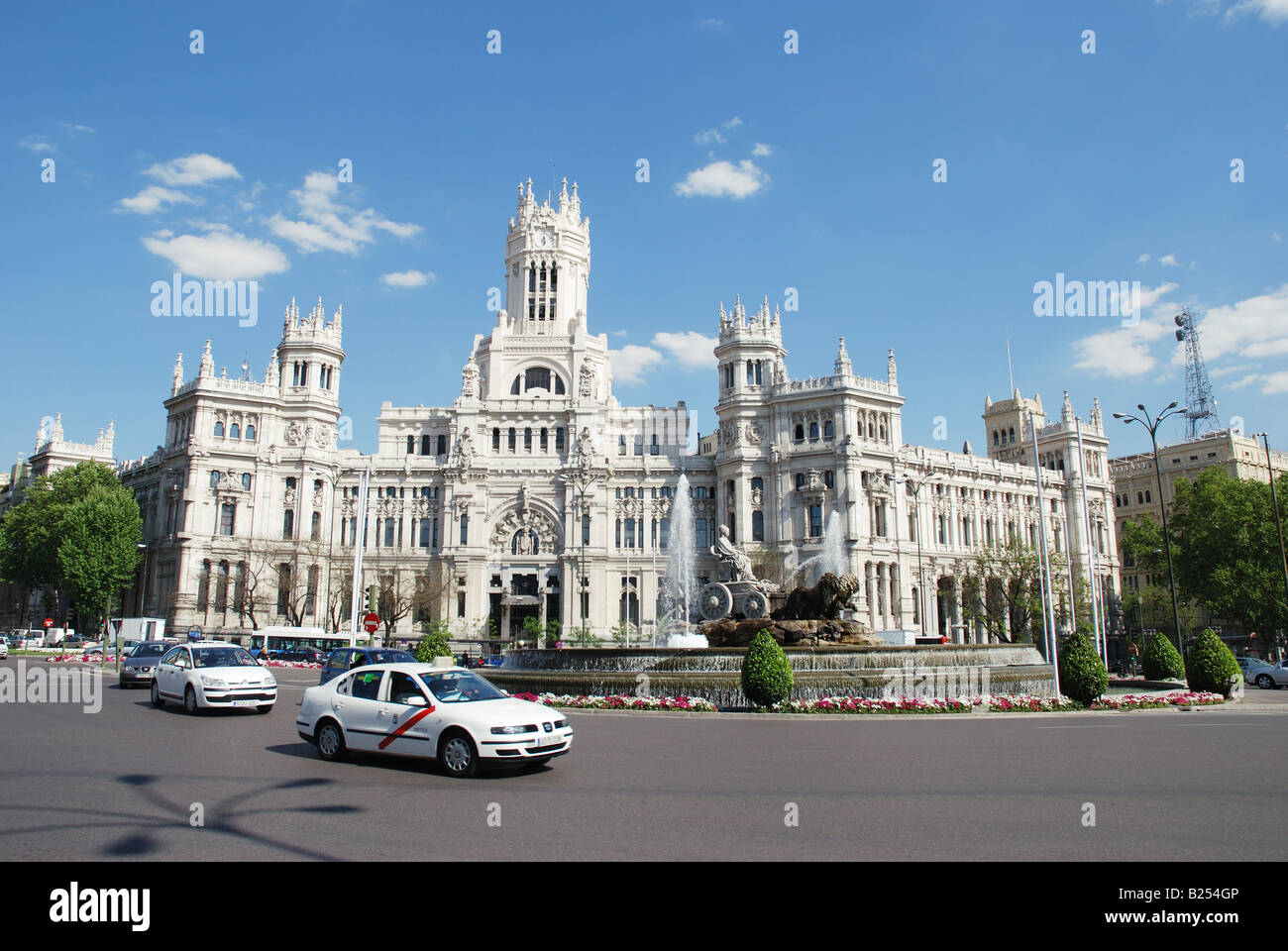 Cibeles Square and Town Hall. Madrid. Spain Stock Photo - Alamy