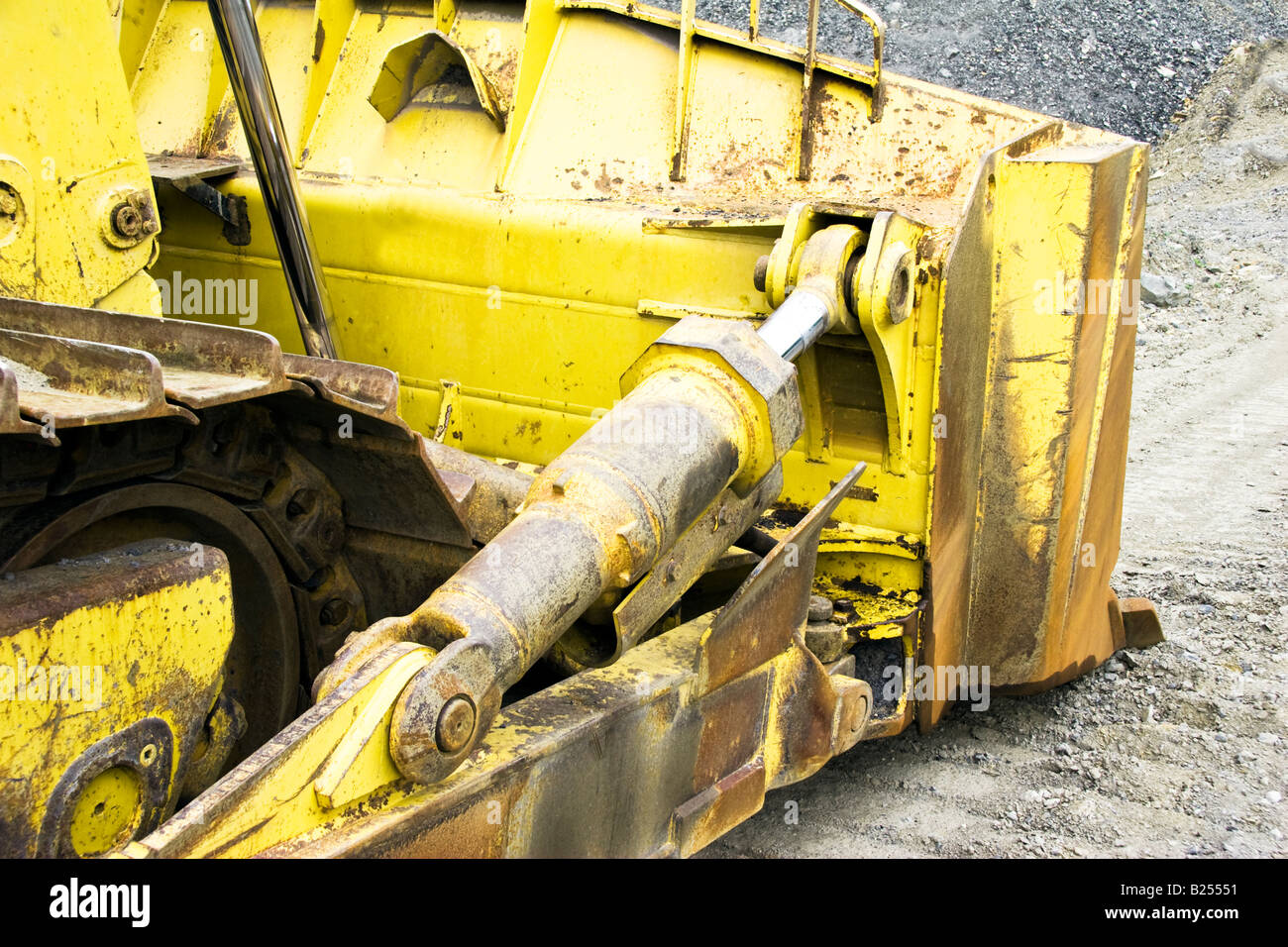 Heavy metal plate of a bulldozer Stock Photo - Alamy