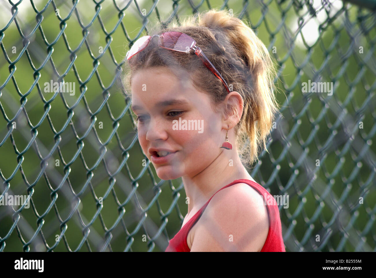 Face Behind Fence Stock Photo - Alamy