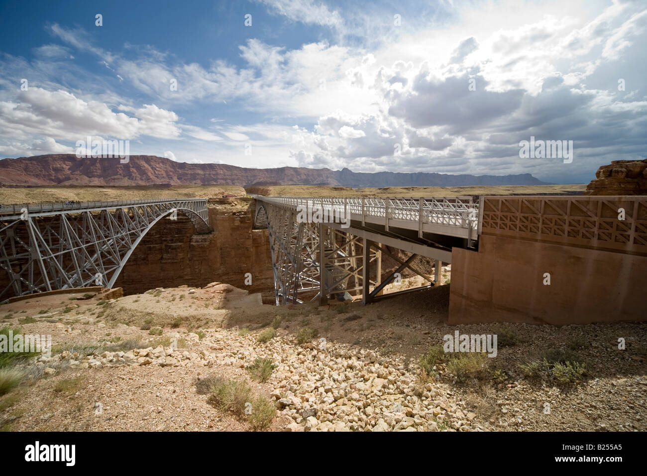 Navajo Bridge - Steel Arch Bridge over the Marble Canyon and the ...
