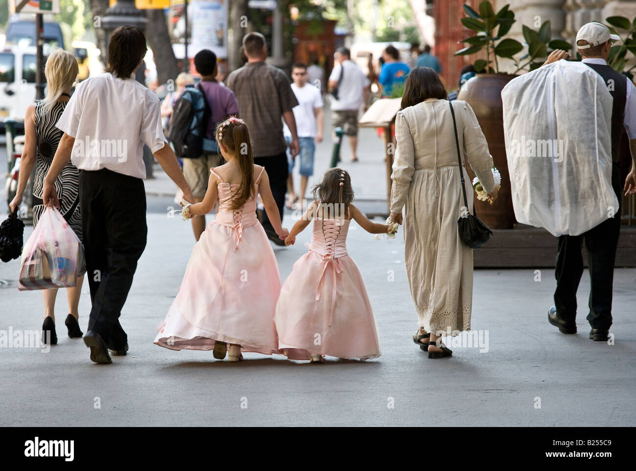 wedding group in street Stock Photo - Alamy