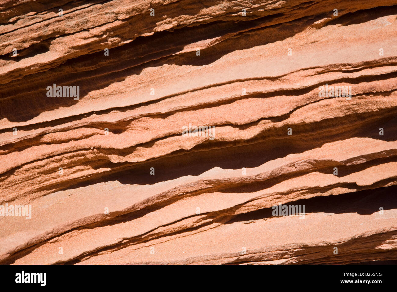 Visible rock stratum - red sandstone in Arizona, USA Stock Photo - Alamy