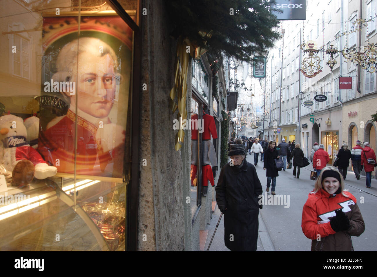 City of Salzburg, where famous musician Amadeus Mozart was born ...