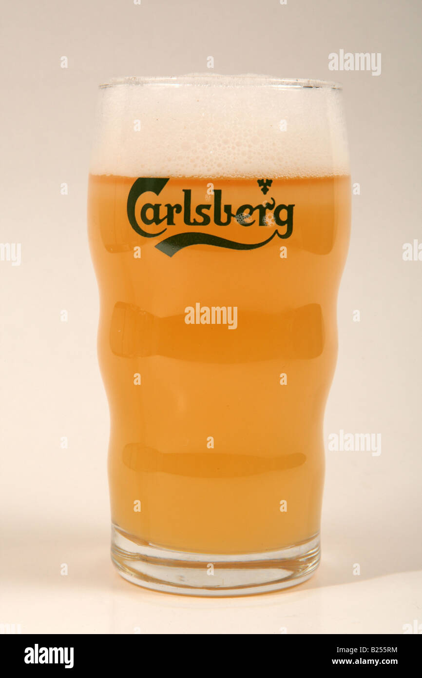 Glass of Carlsberg beer Stock Photo - Alamy