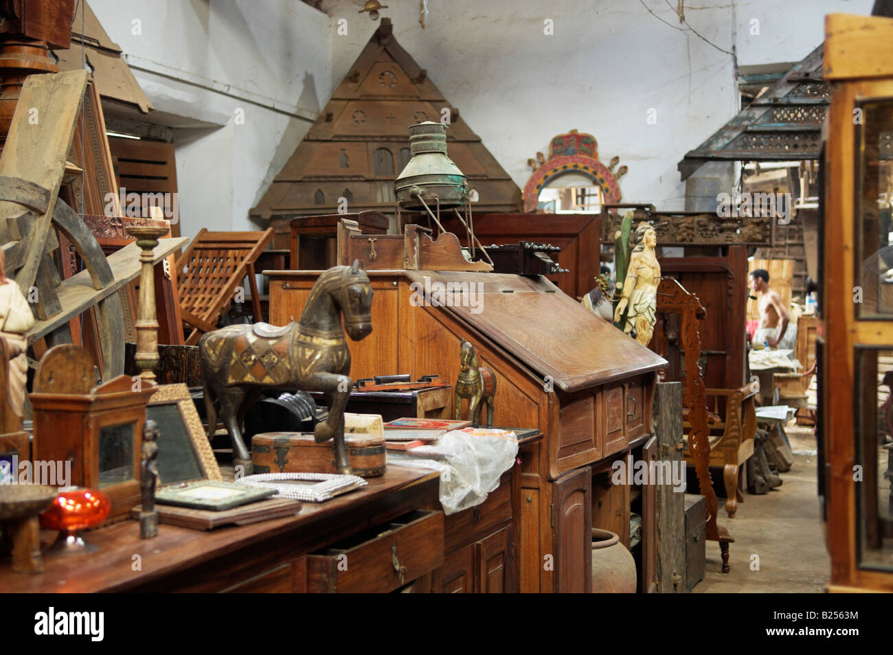 Inside antique store Cochin Kerala India Stock Photo - Alamy