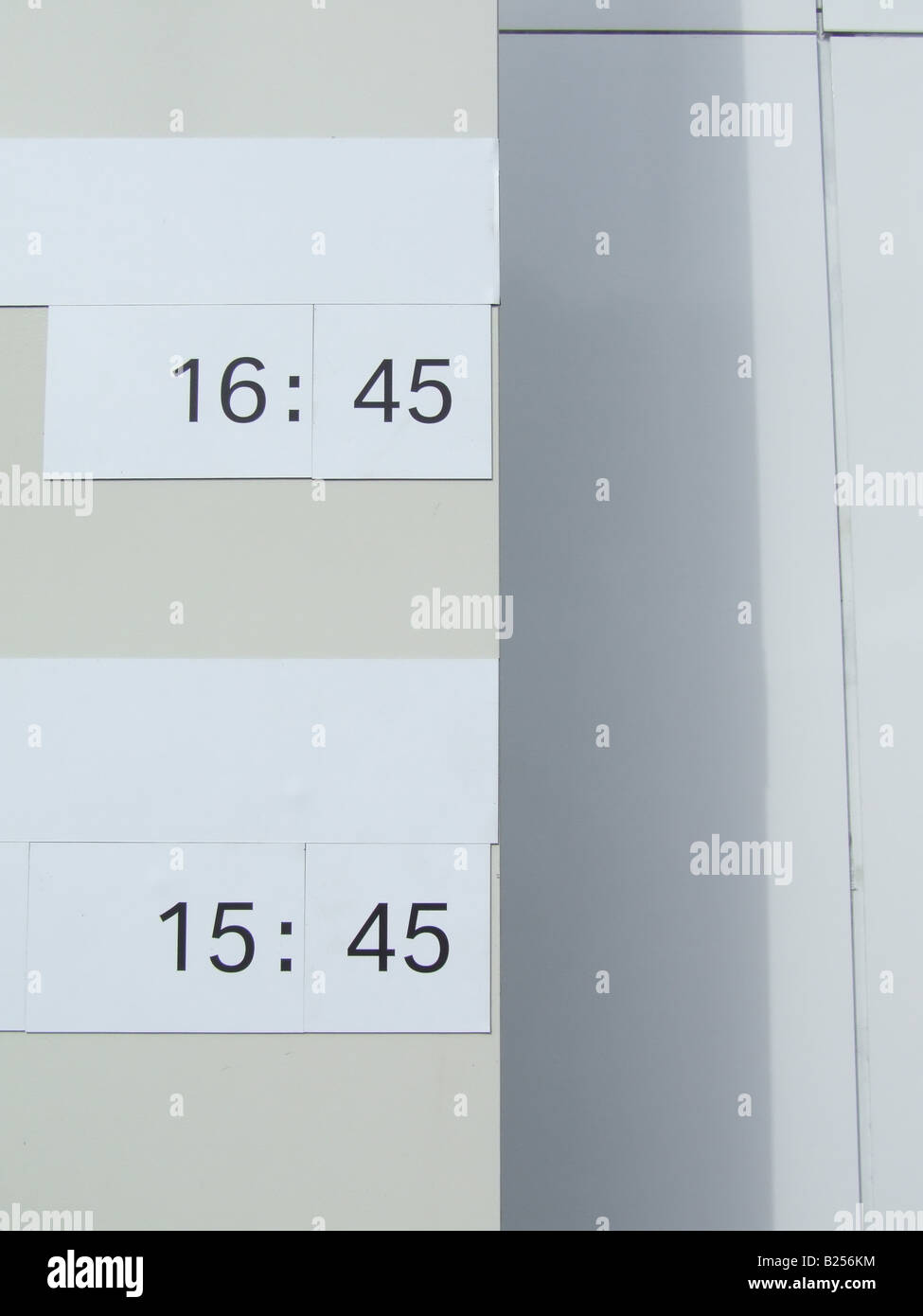 timetable schedule written on notice board paper Stock Photo - Alamy