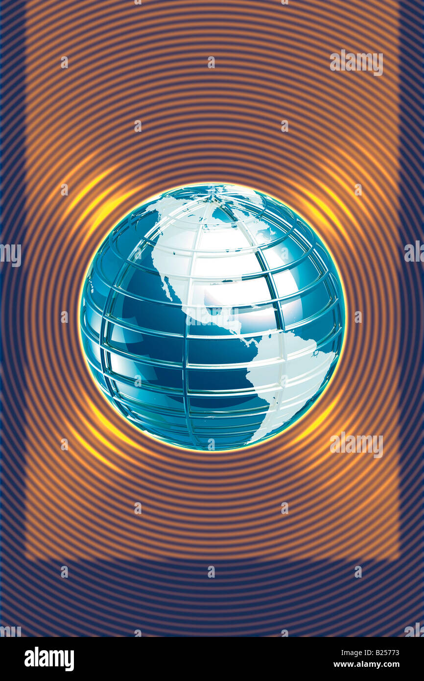 Digital composite globe internet connection hi-res stock photography ...