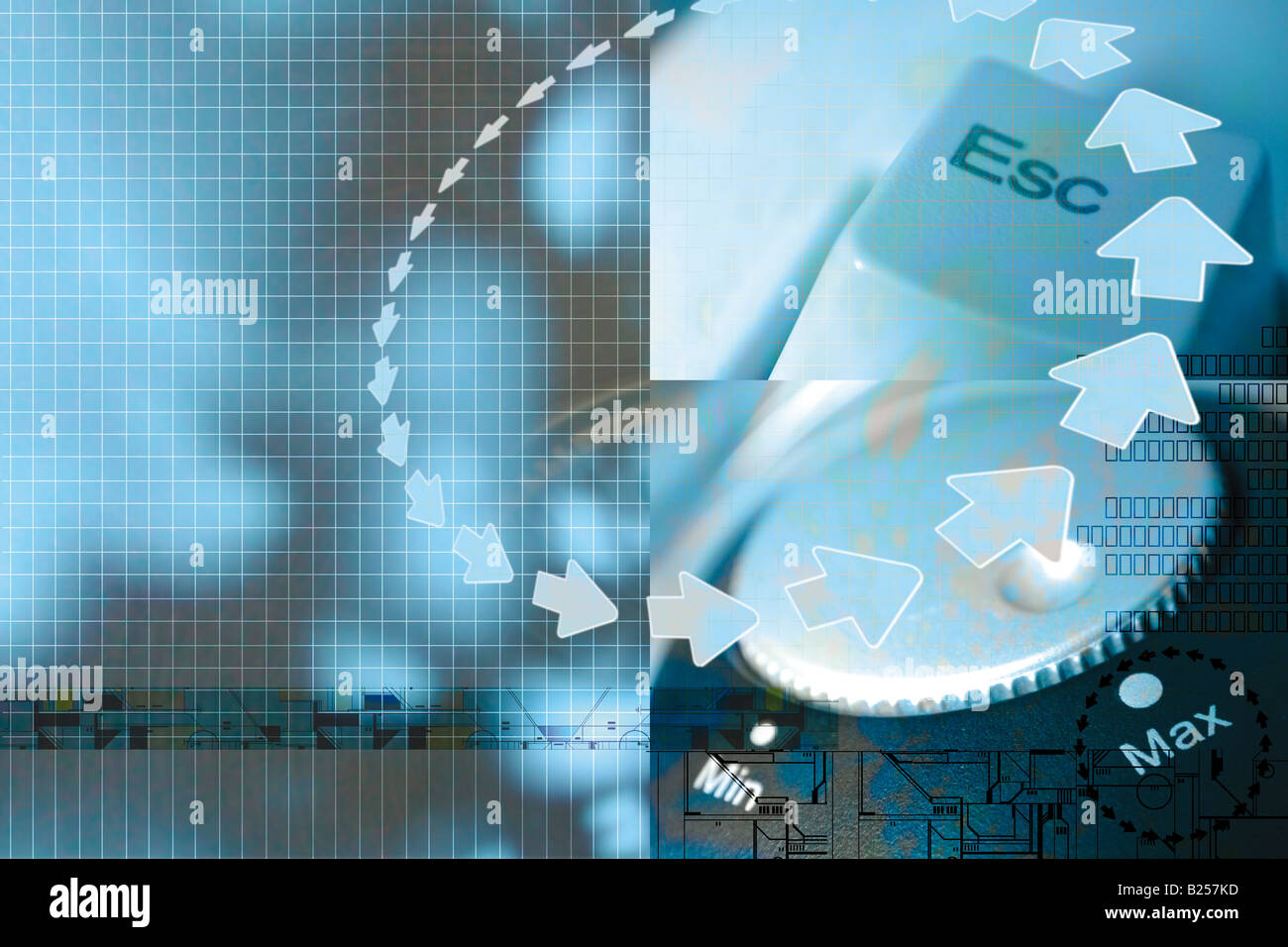 Arrow and keyboard Stock Photo - Alamy