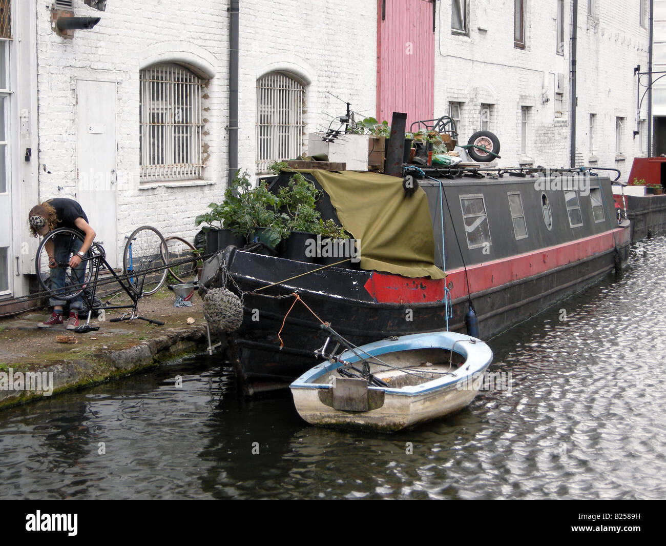 Canal boat in Little Venice Stock Photo - Alamy