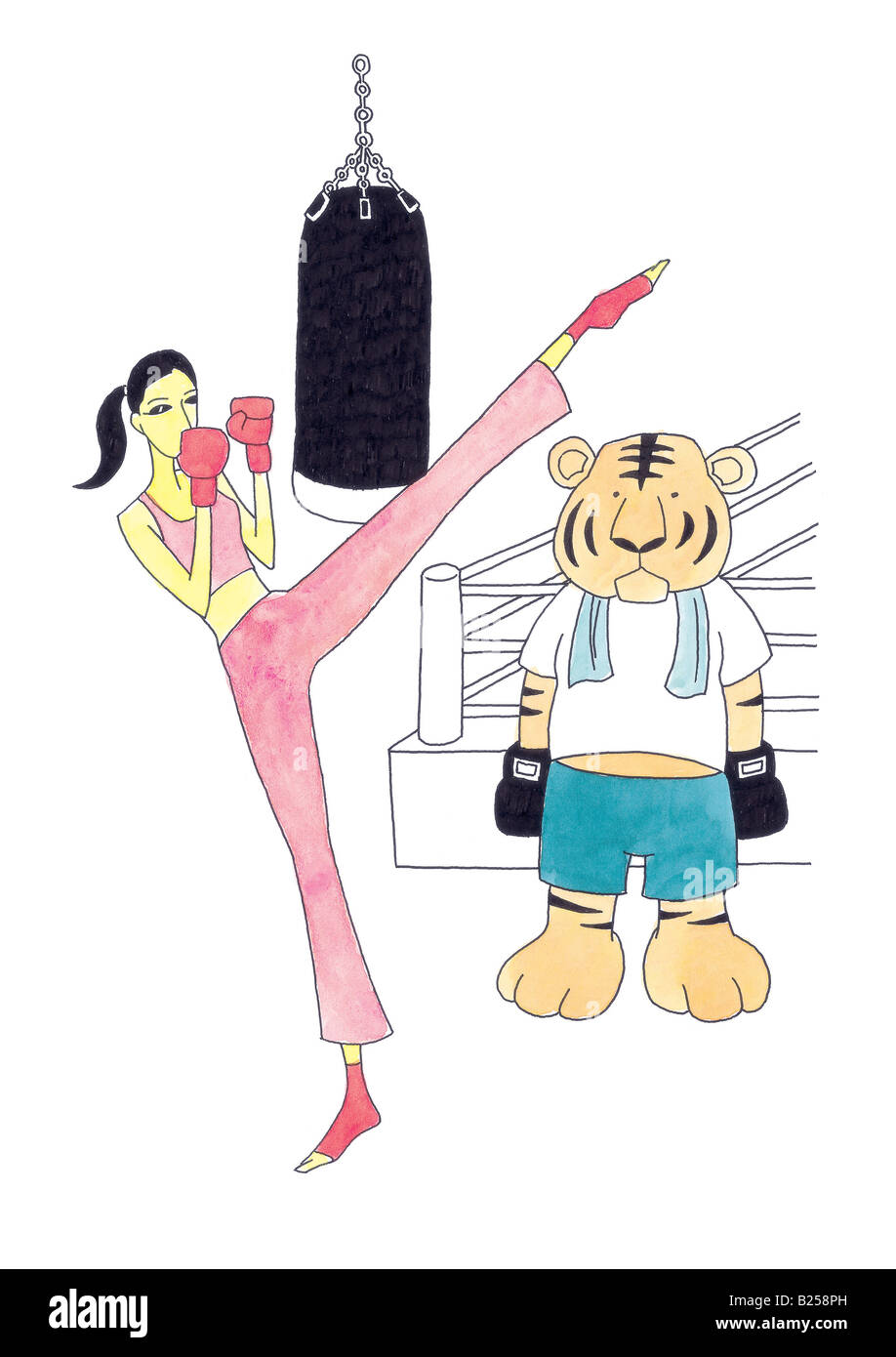 Painting boxing Cut Out Stock Images & Pictures - Alamy