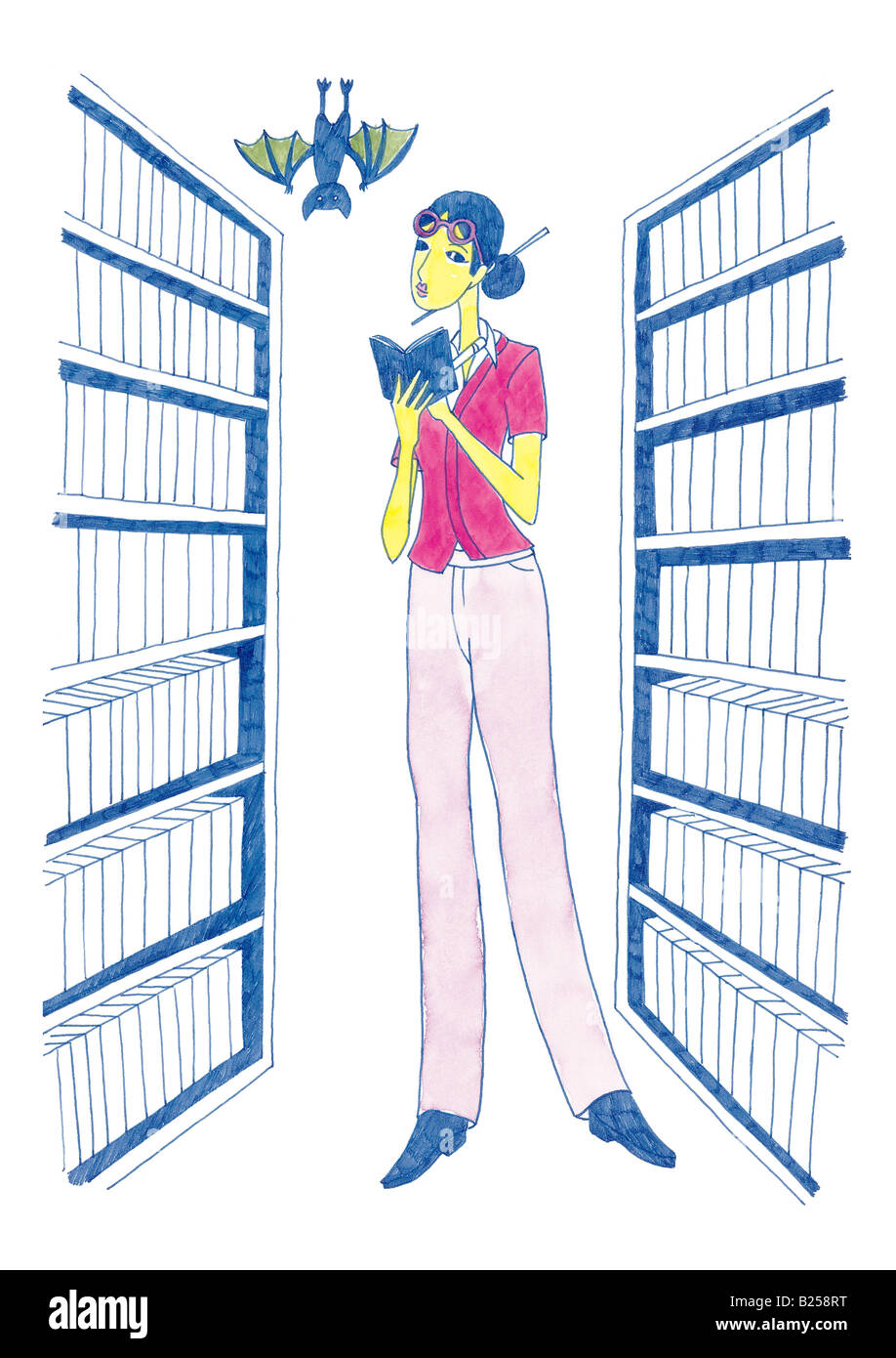 Image of library people Cut Out Stock Images & Pictures - Alamy