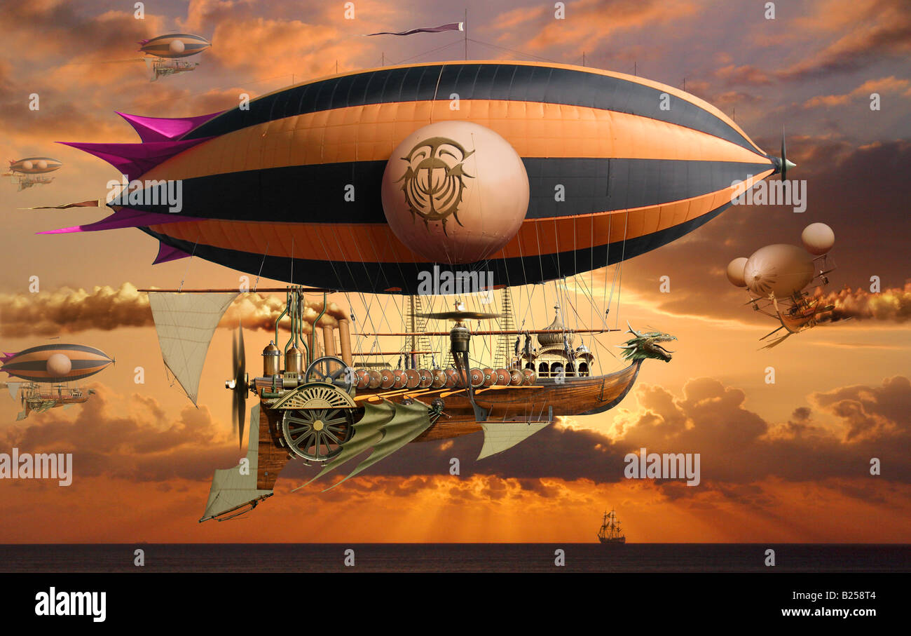 Fantasy airships hi-res stock photography and images - Alamy