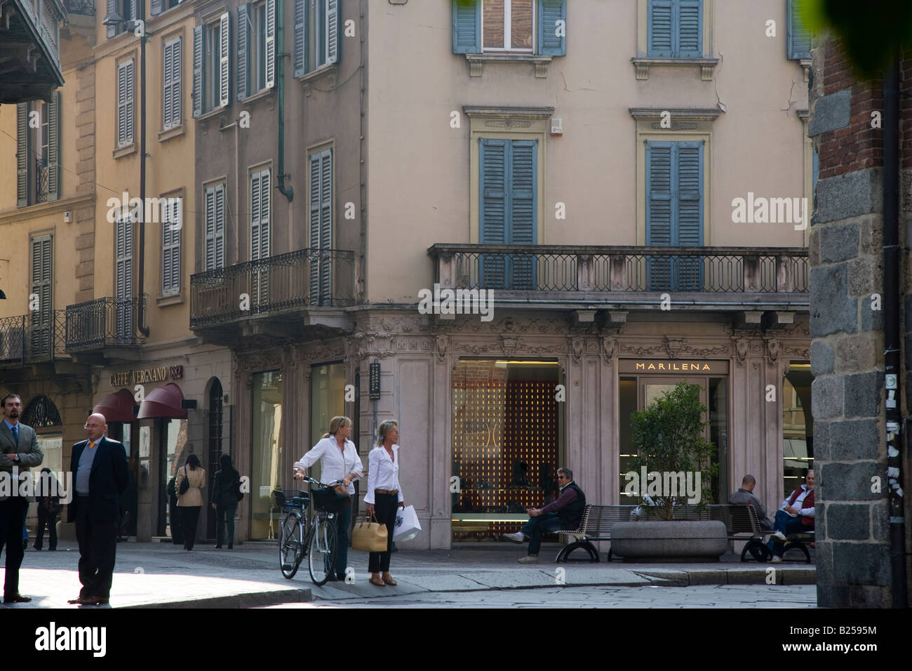 People and streets Monza Lombardy Italy Stock Photo - Alamy
