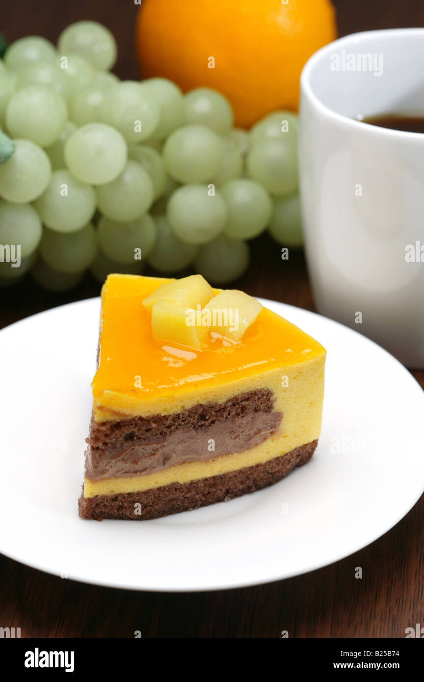 Cake, orange and grape Stock Photo - Alamy