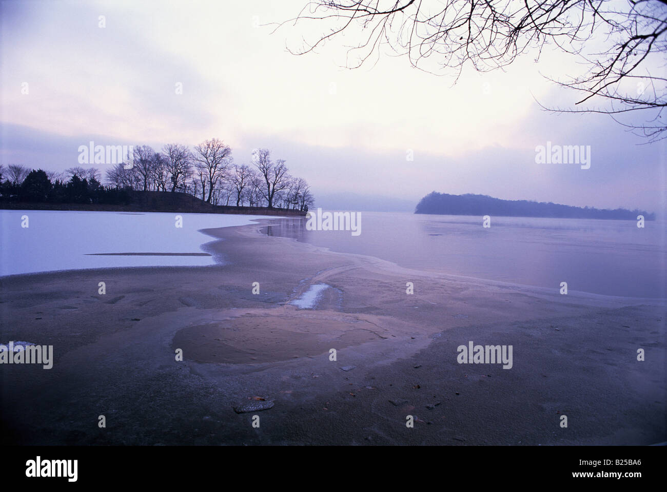 River, tree and boat Stock Photo - Alamy