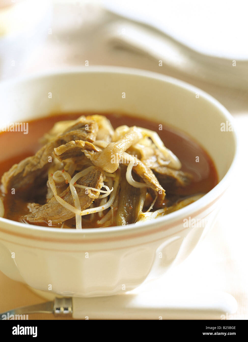 Korean cooking - soup, stew and table setting Stock Photo - Alamy