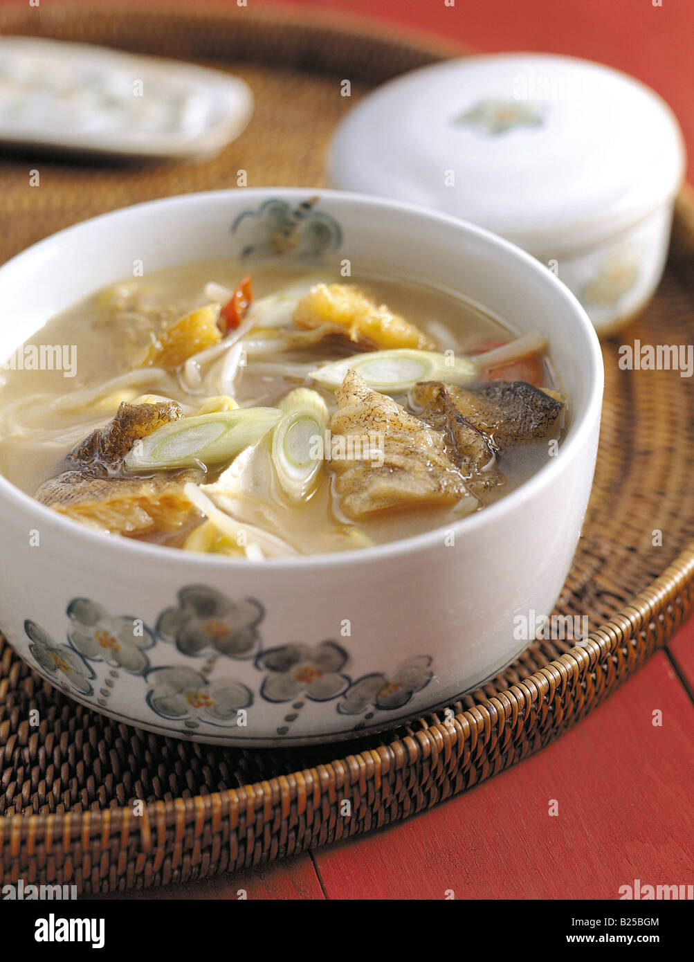 Korean cooking - soup, stew and table setting Stock Photo - Alamy