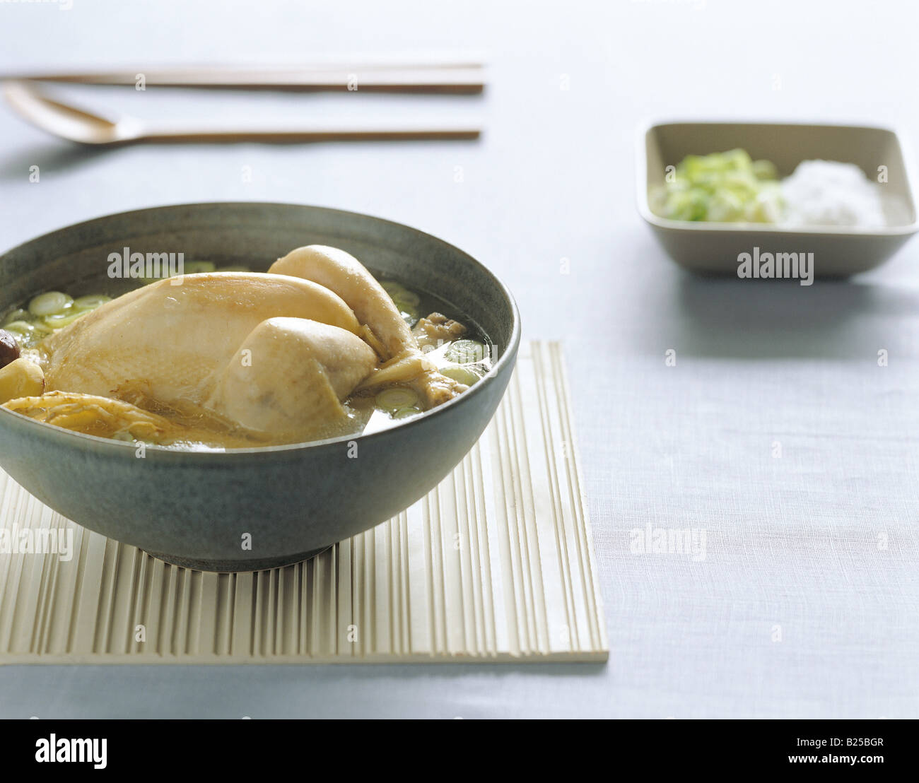 Korean cooking - soup, stew and table setting Stock Photo - Alamy