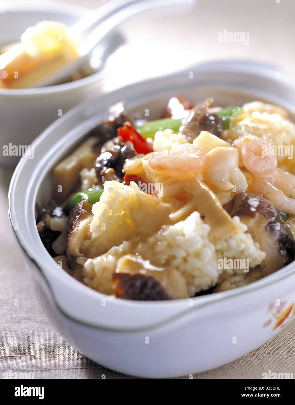 Korean cooking - soup, stew and table setting Stock Photo - Alamy