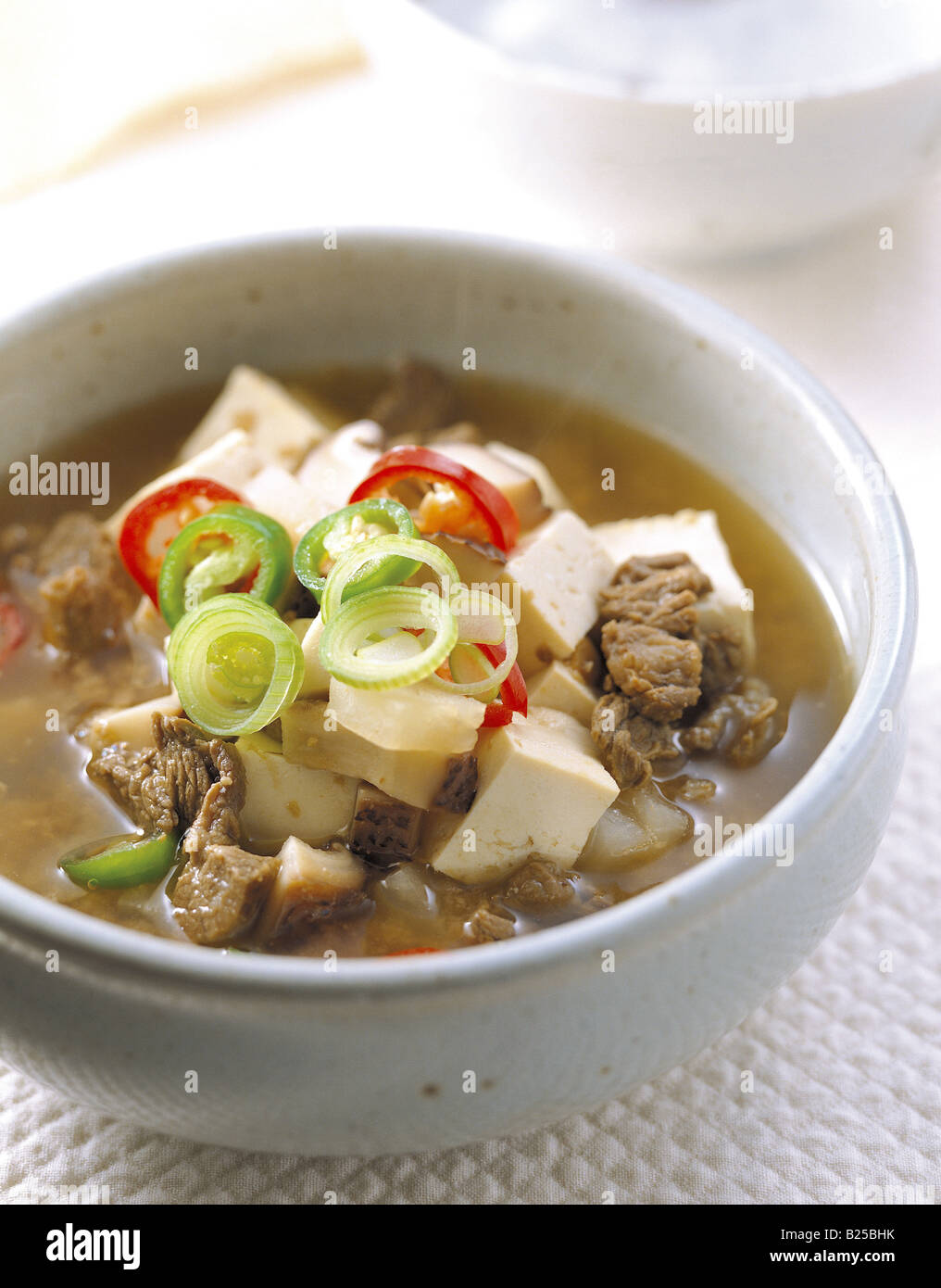 Korean cooking - soup, stew and table setting Stock Photo - Alamy