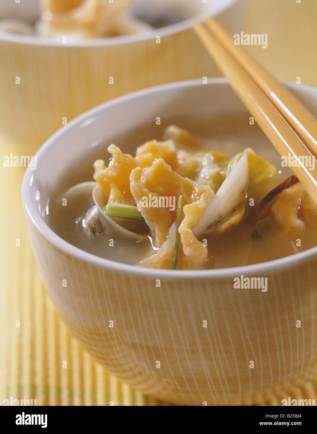 Korean cooking - soup, stew and table setting Stock Photo - Alamy