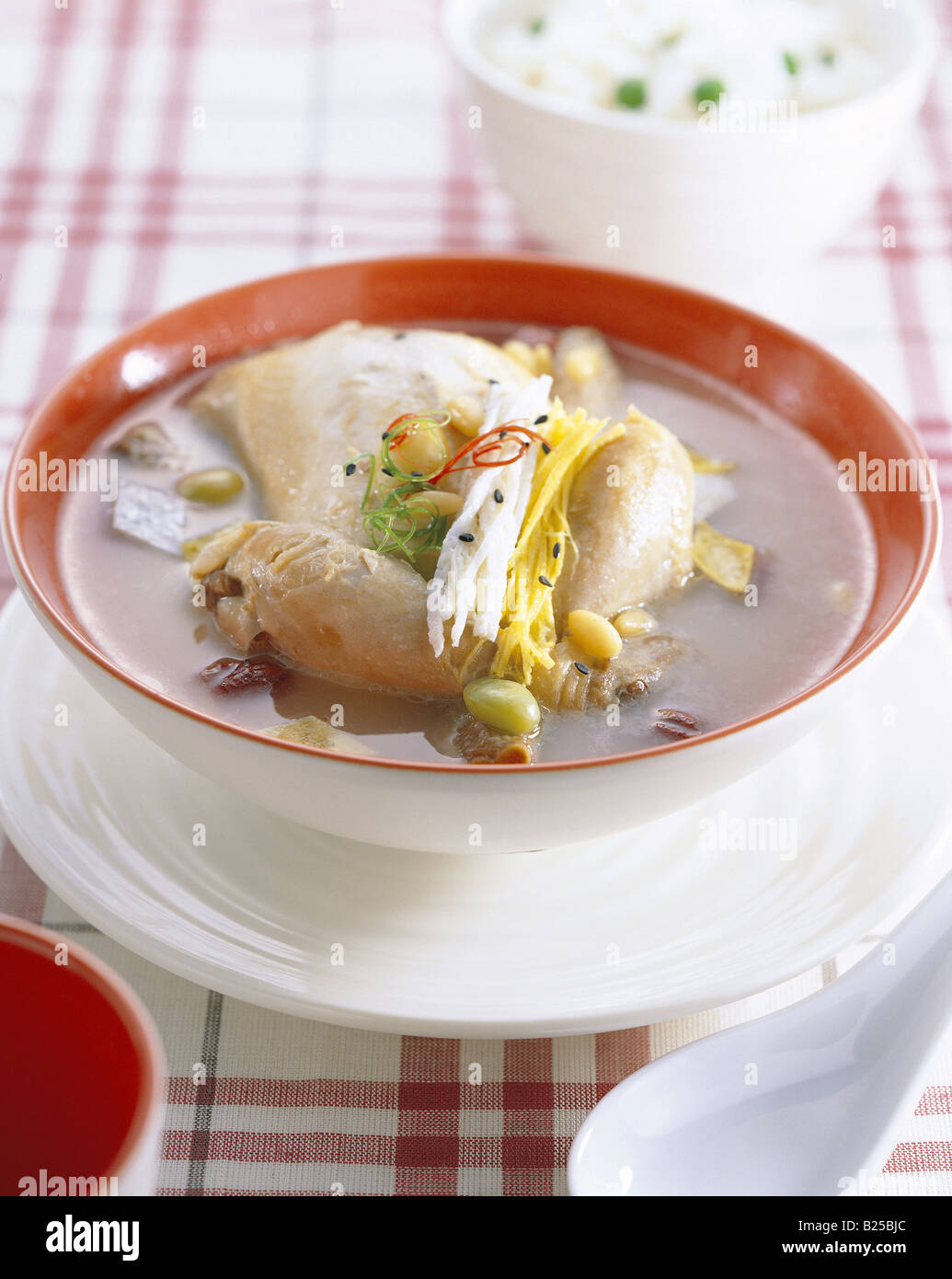 Korean cooking - soup, stew and table setting Stock Photo - Alamy