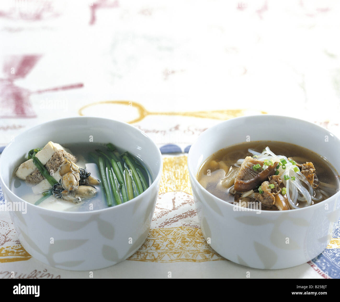 Korean cooking - soup, stew and table setting Stock Photo - Alamy