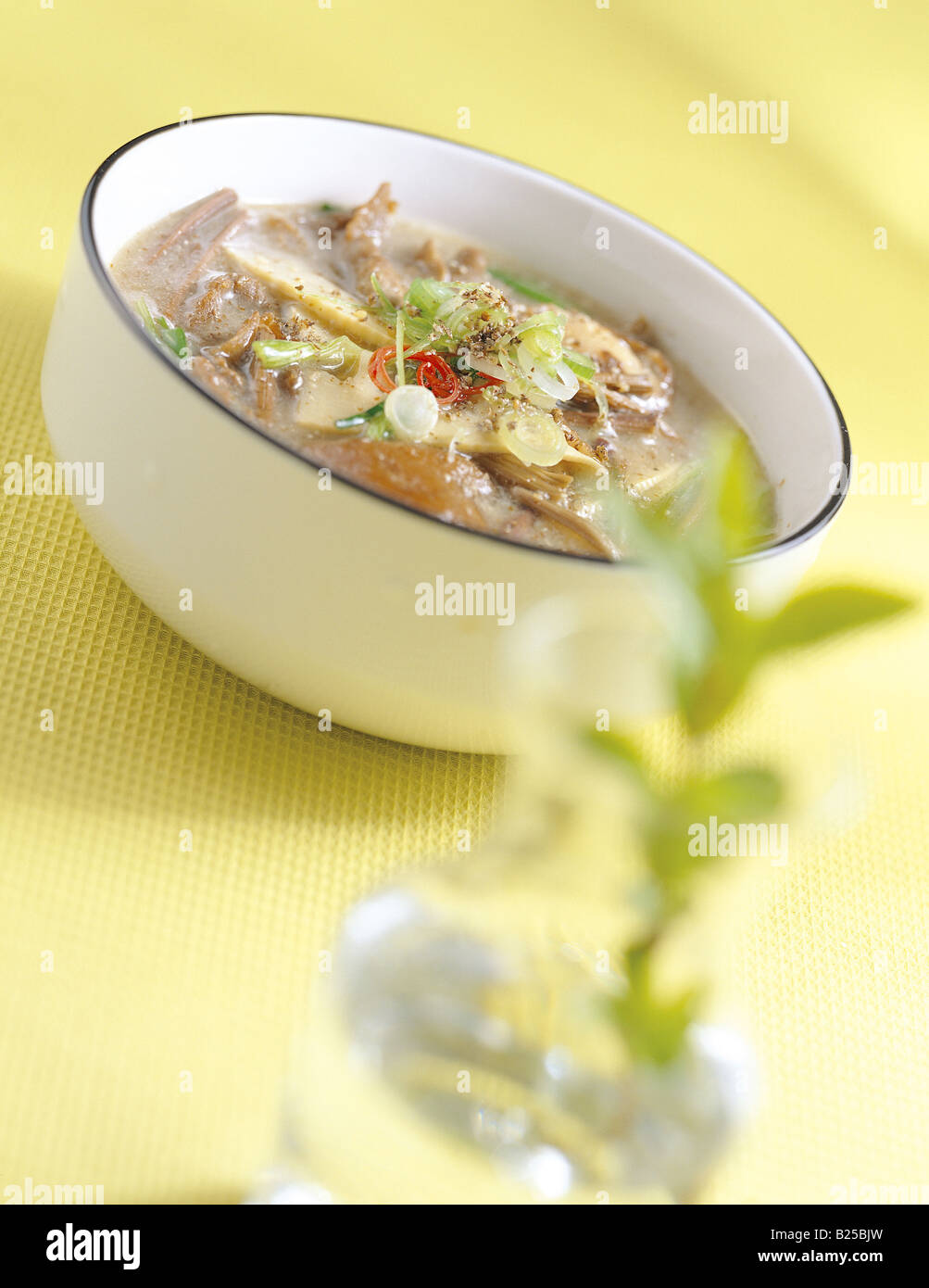 Korean cooking - soup, stew and table setting Stock Photo - Alamy
