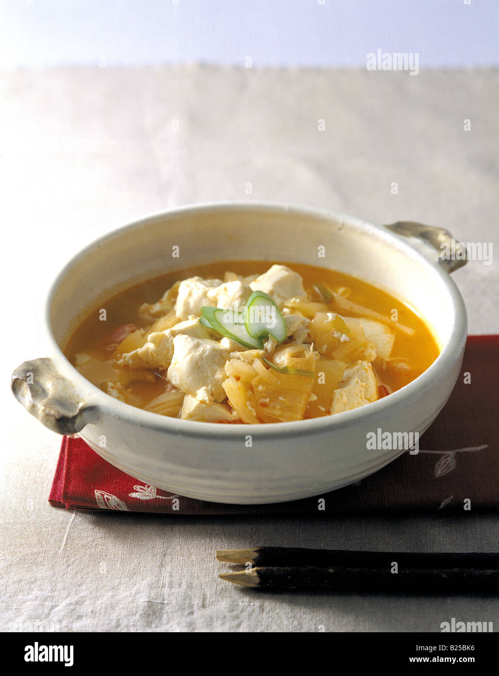 Korean cooking - soup, stew and table setting Stock Photo - Alamy