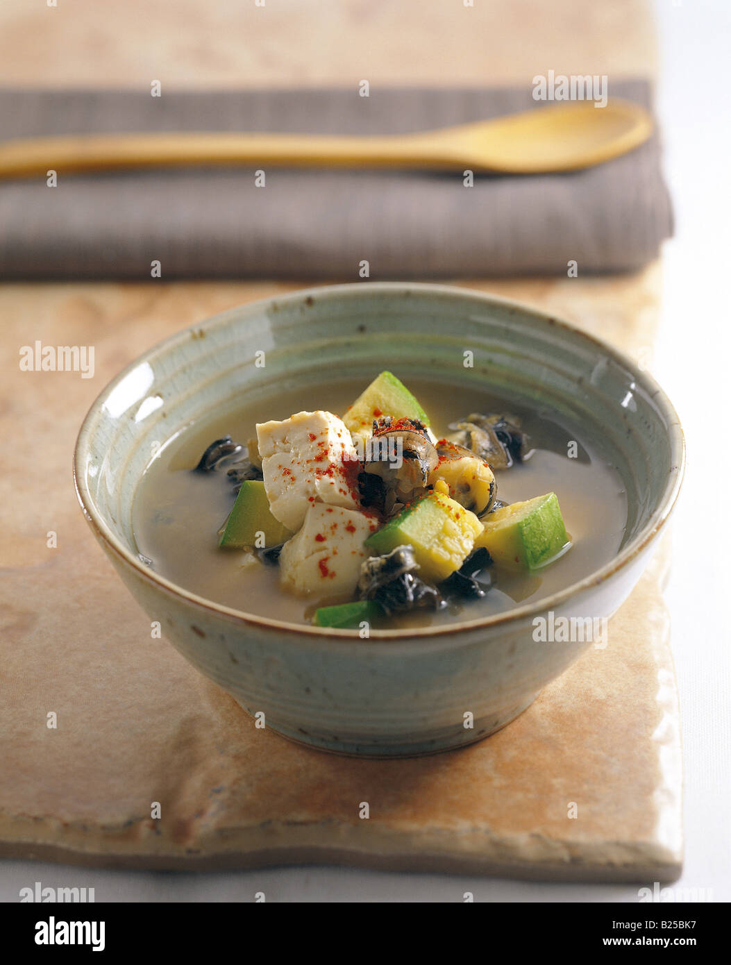 Korean cooking - soup, stew and table setting Stock Photo - Alamy