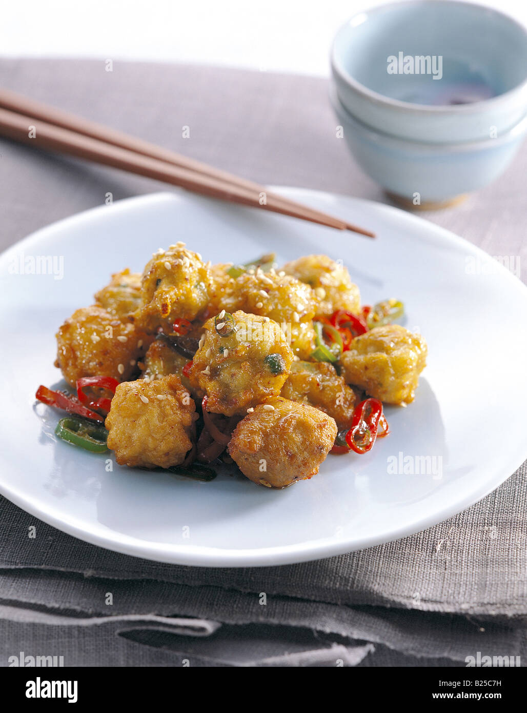 Japanese food - squshed fish with flour Stock Photo - Alamy