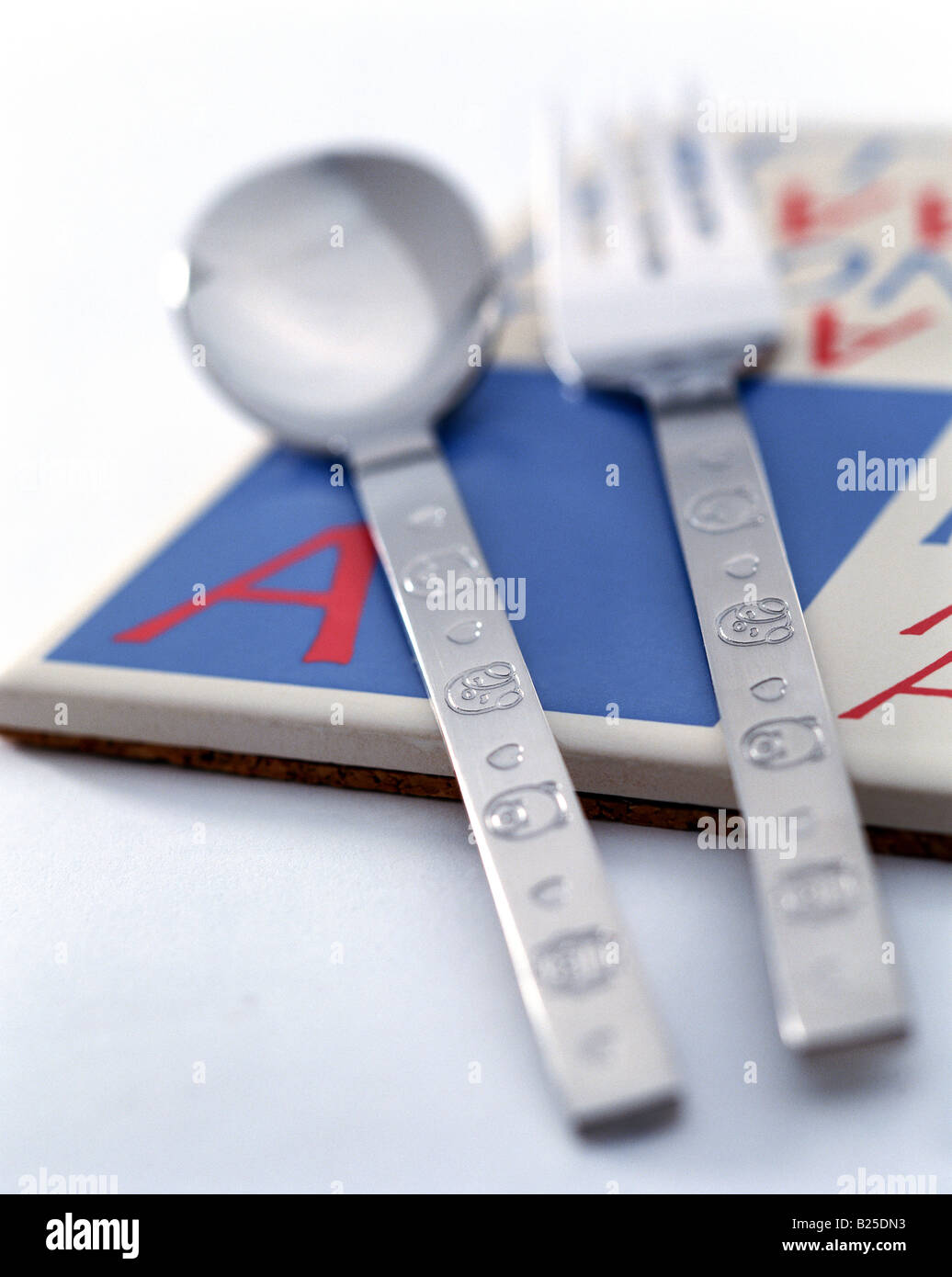 Spoon and fork Stock Photo - Alamy