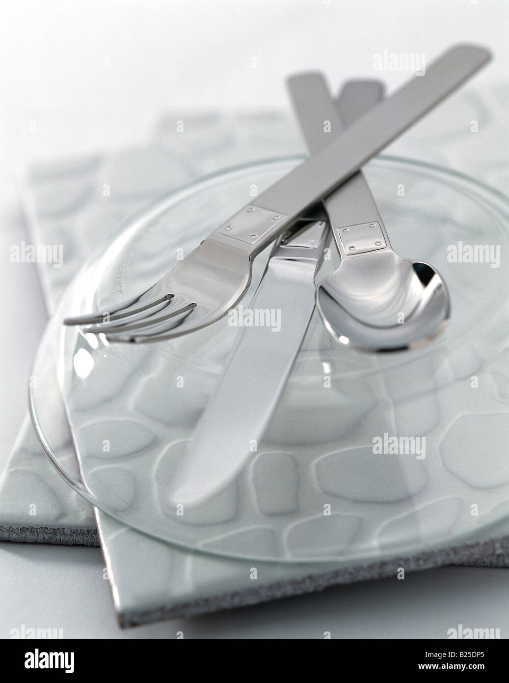 Knife, spoon and fork Stock Photo - Alamy