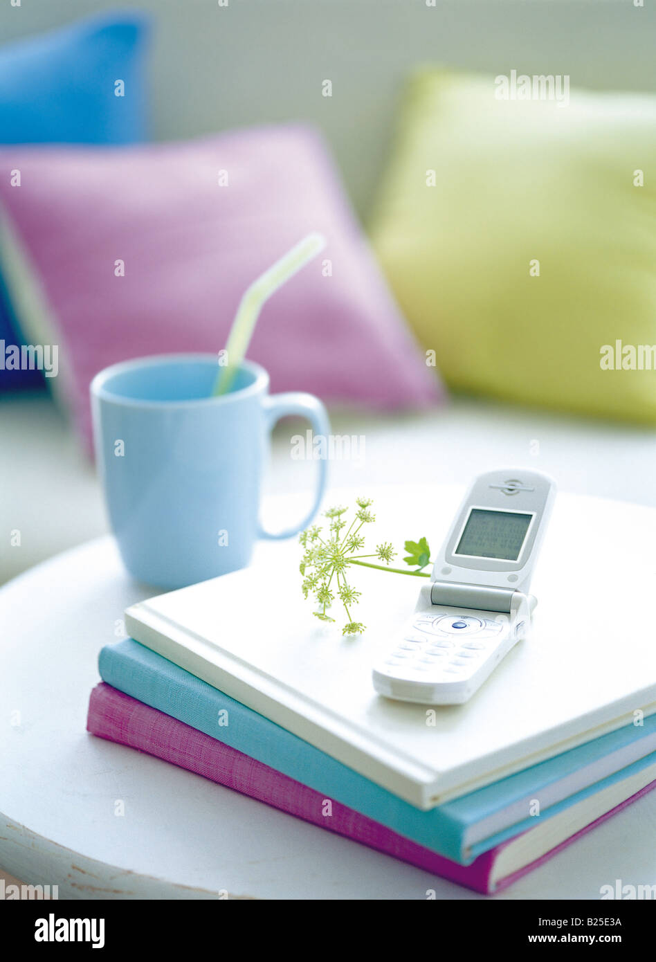 Mobile and books Stock Photo - Alamy