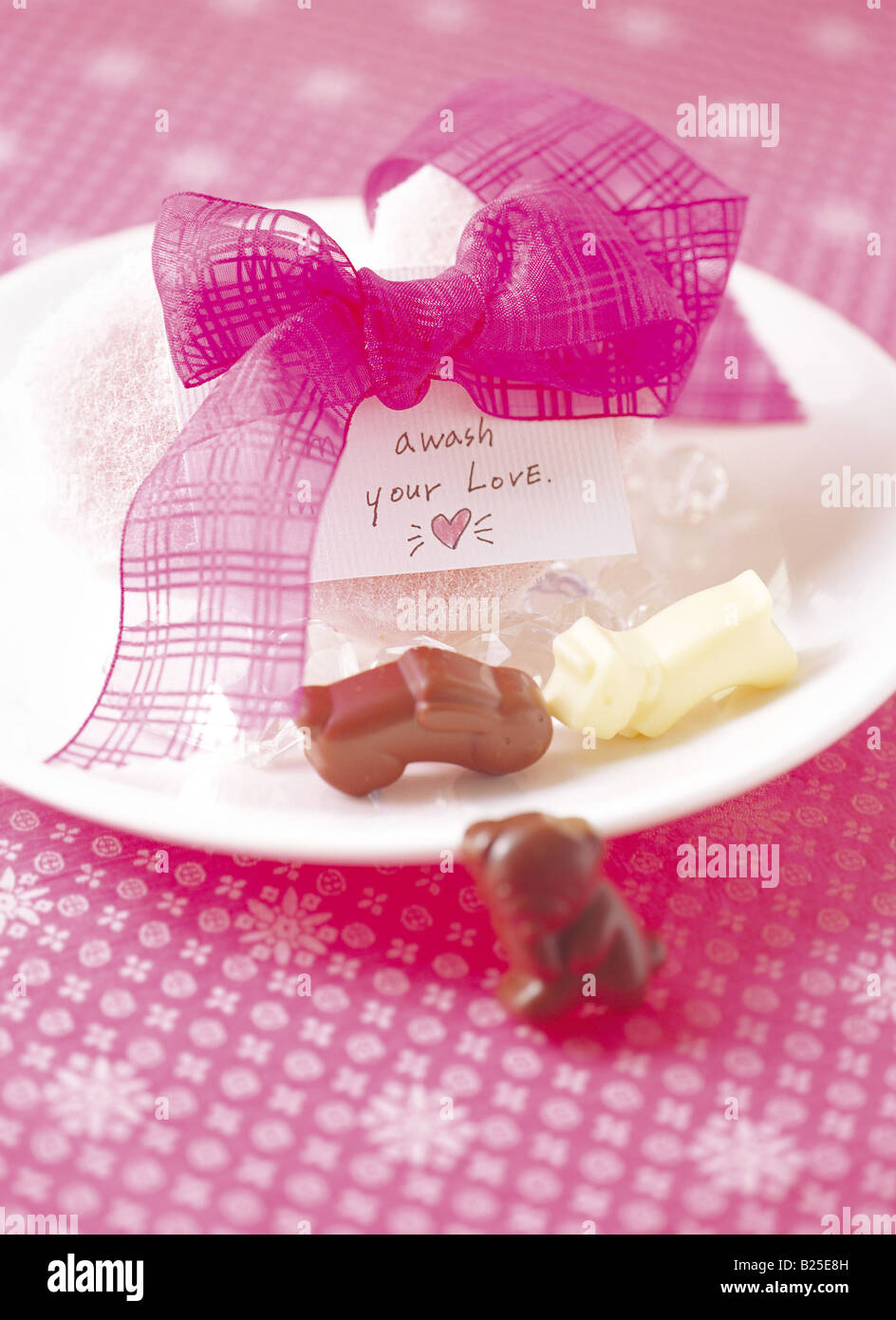 Sweet candy and heart Stock Photo - Alamy